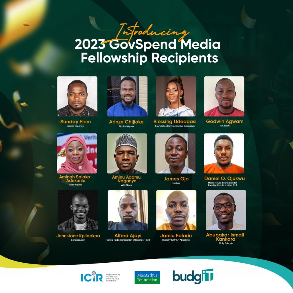 TVC News, Sahara Reporters, and Other Journalists Emerge BudgIT’s 2023 GovSpend Media Fellows